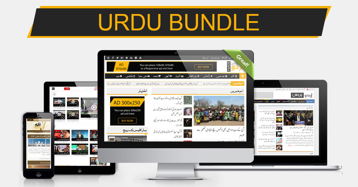 WordPress Premium Urdu Themes Bundle $59.9